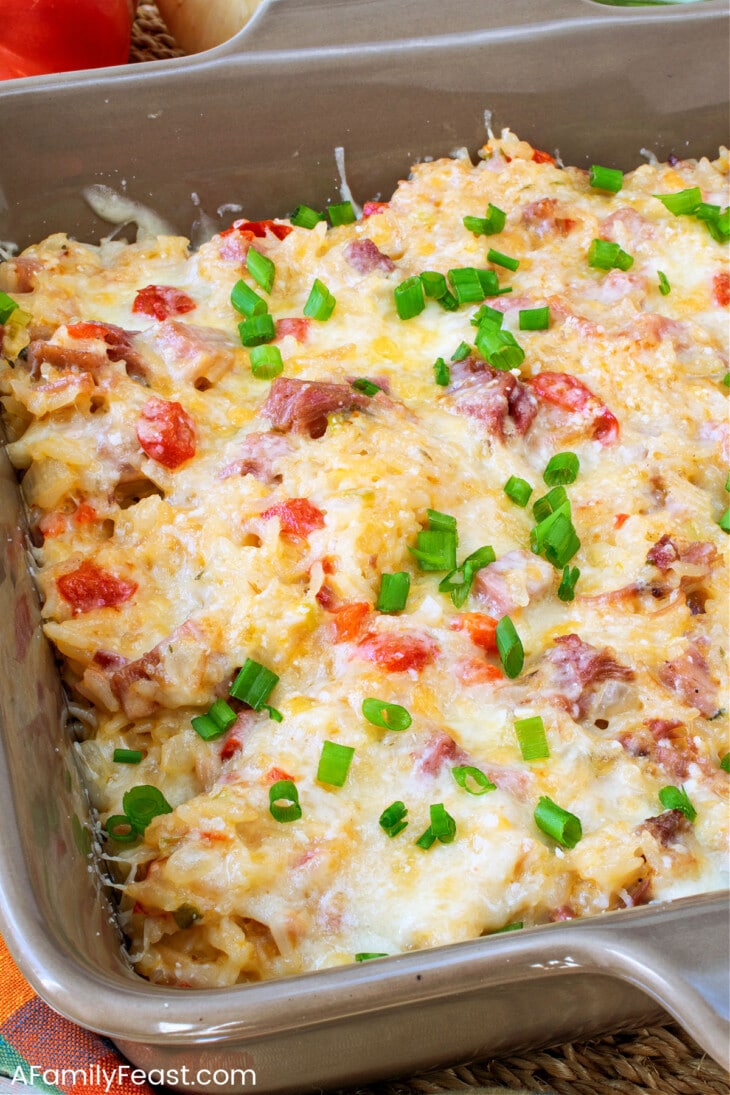 Cheesy Ham & Rice - A Family Feast®
