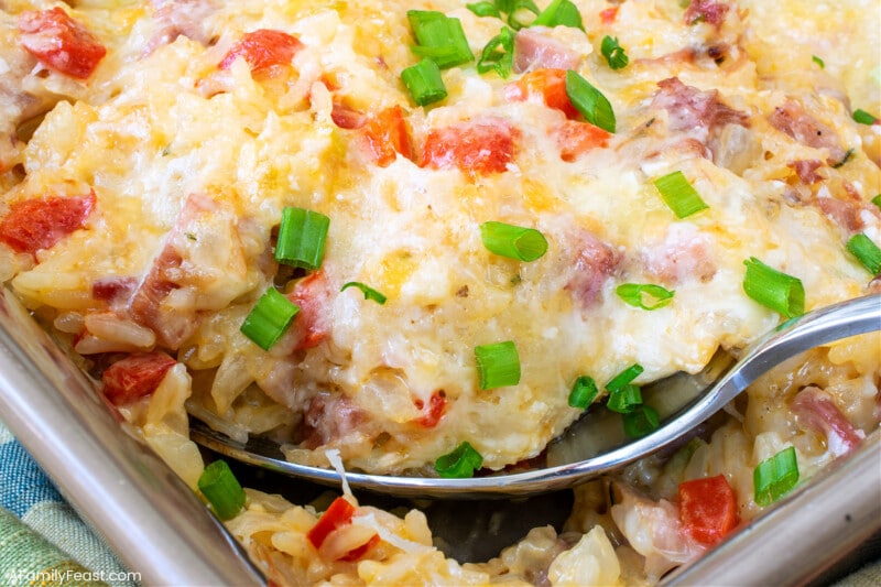 Cheesy Ham & Rice - A Family Feast®