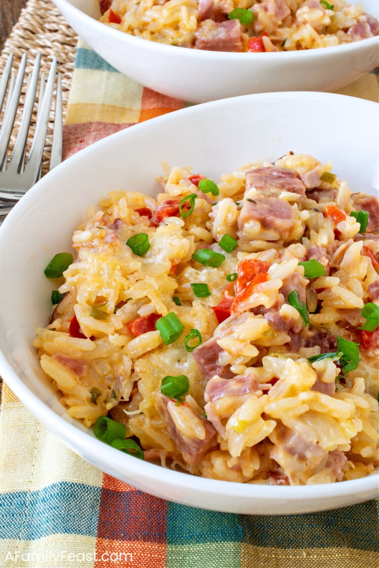 Cheesy Ham & Rice - A Family Feast®