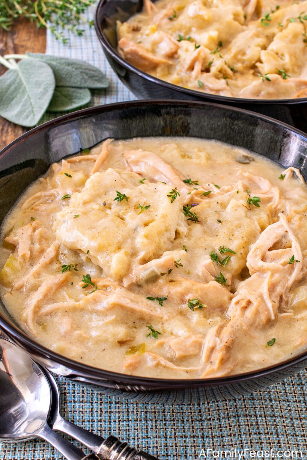 Slow Cooker Turkey and Dumplings - A Family Feast®