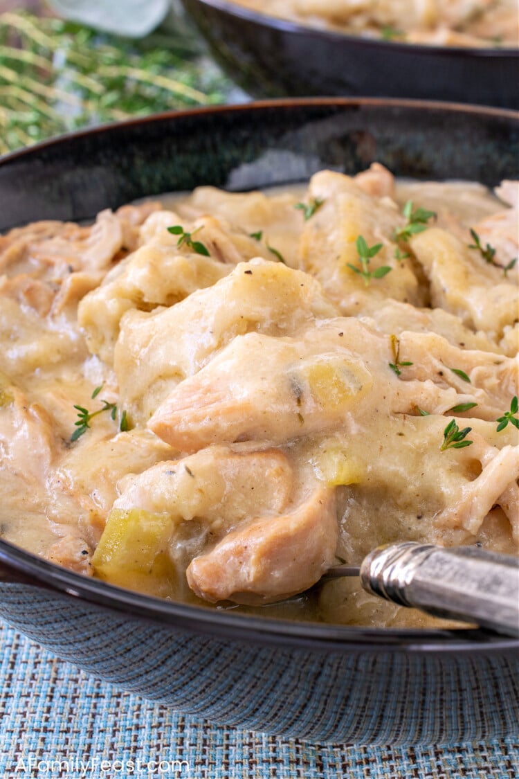 Slow Cooker Turkey and Dumplings - A Family Feast®