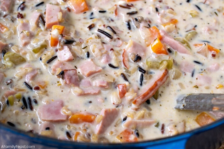 Creamy Ham and Wild Rice Soup - A Family Feast®