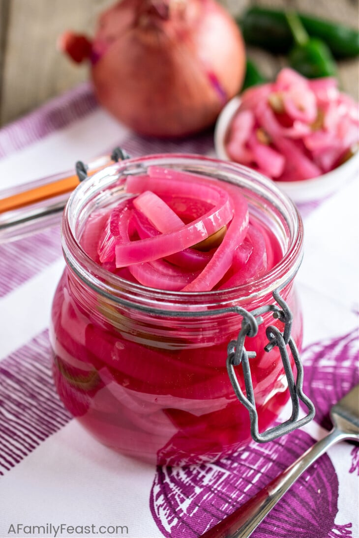 Pickled Red Onions - A Family Feast®