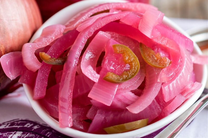 Pickled Red Onions - A Family Feast®