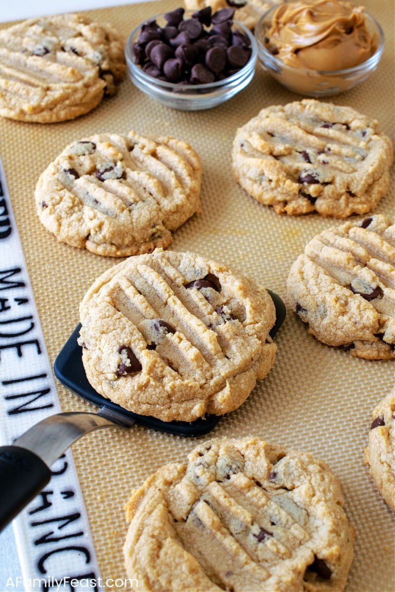 Chocolate Chip Peanut Butter Cookies - A Family Feast®