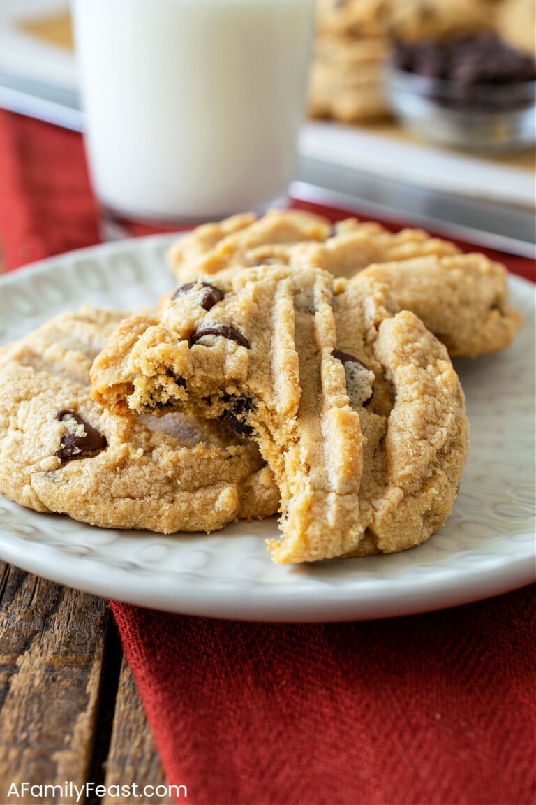 Chocolate Chip Peanut Butter Cookies - A Family Feast®