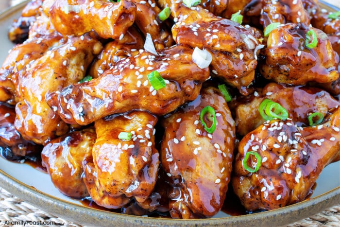 General Tso's Baked Chicken Wings - A Family Feast®