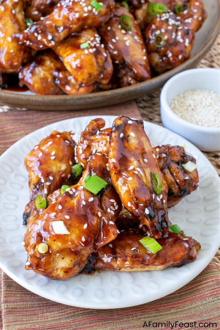 General Tso's Baked Chicken Wings - A Family Feast®