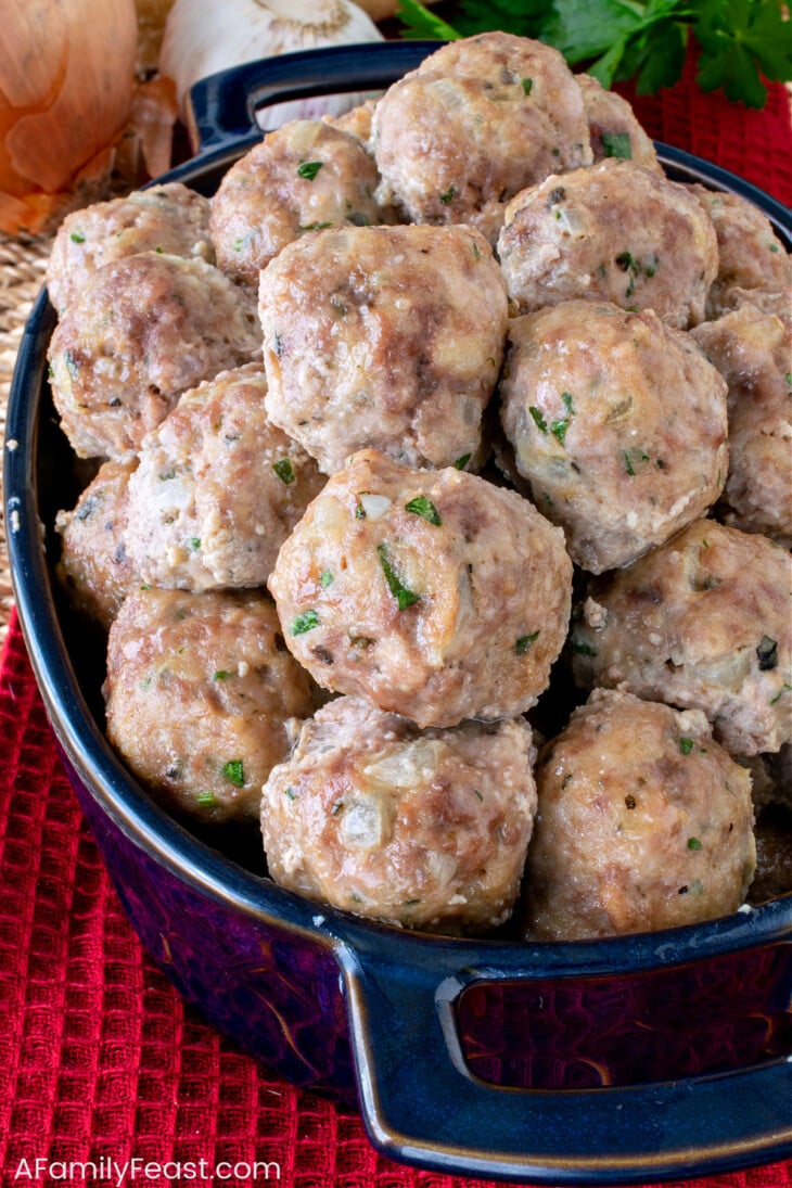 Baked Italian-Style Meatballs - A Family Feast®