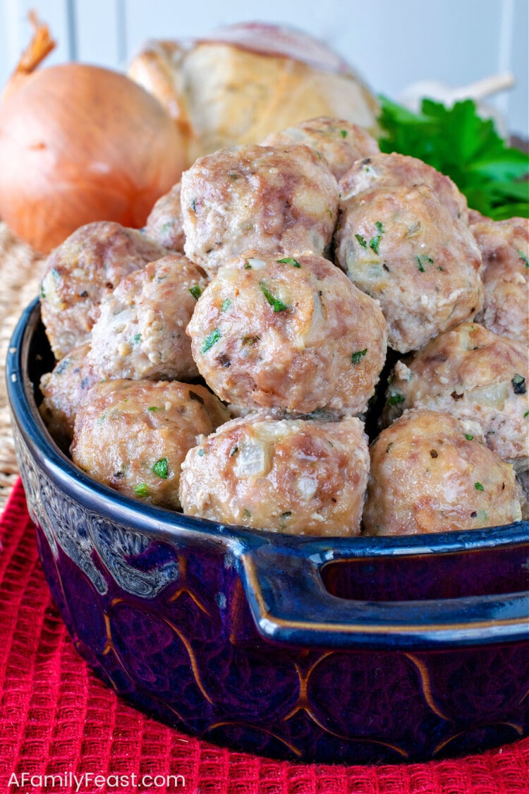 Baked Italian-Style Meatballs - A Family Feast®