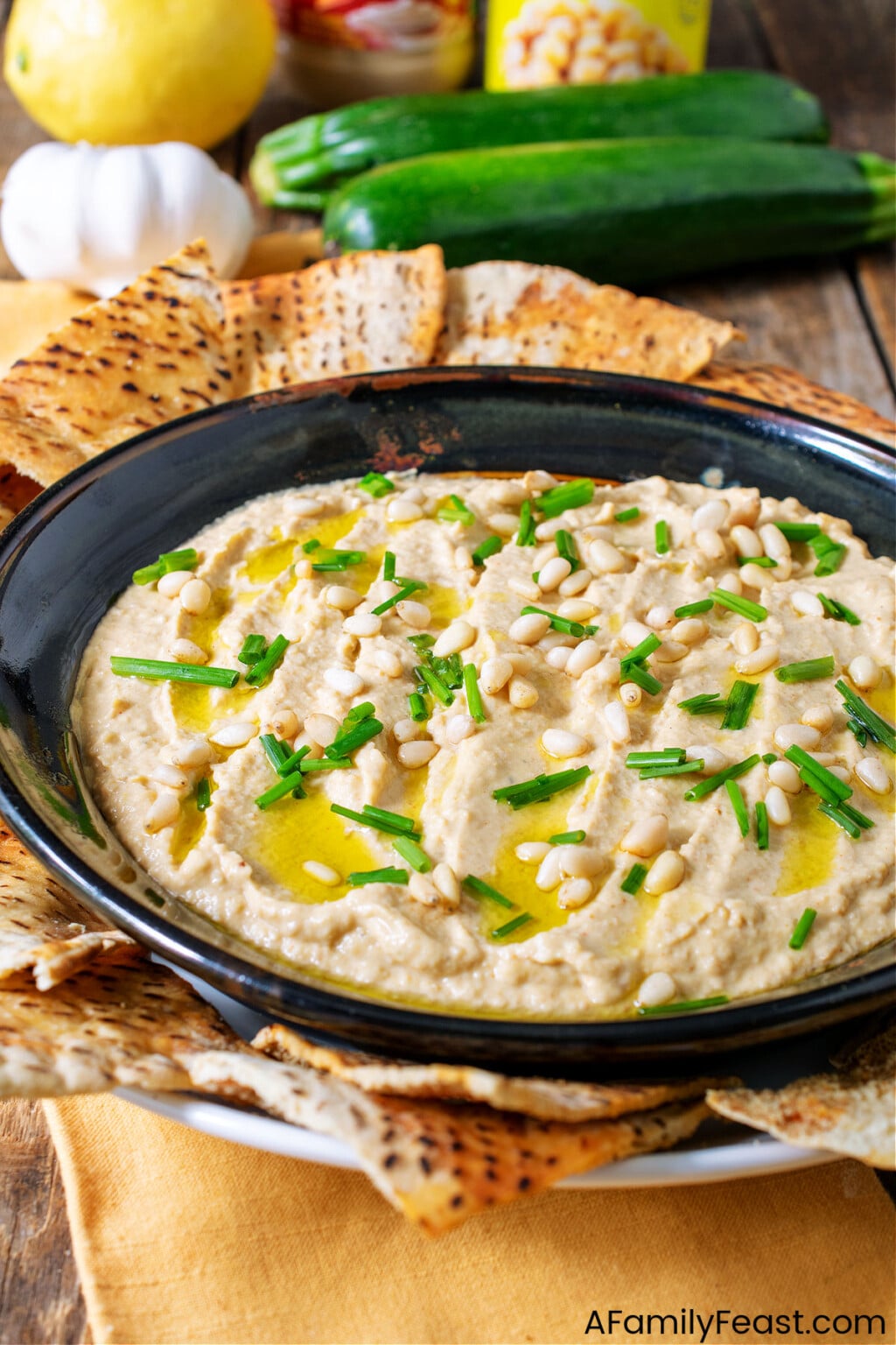 Roasted Zucchini Hummus - A Family Feast®