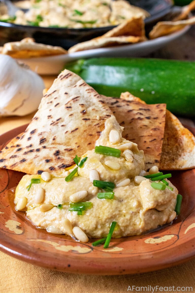 Roasted Zucchini Hummus - A Family Feast®