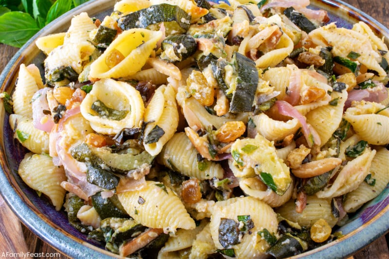 Roasted Zucchini Pasta Salad - A Family Feast®