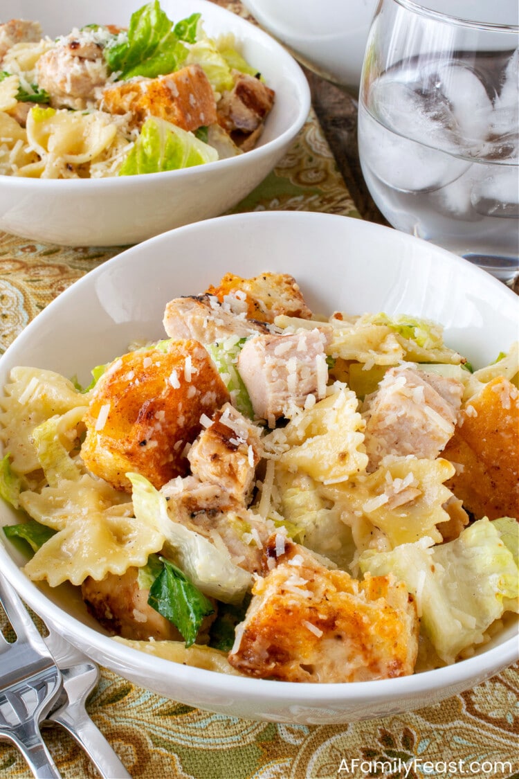 Chicken Caesar Pasta Salad - A Family Feast®