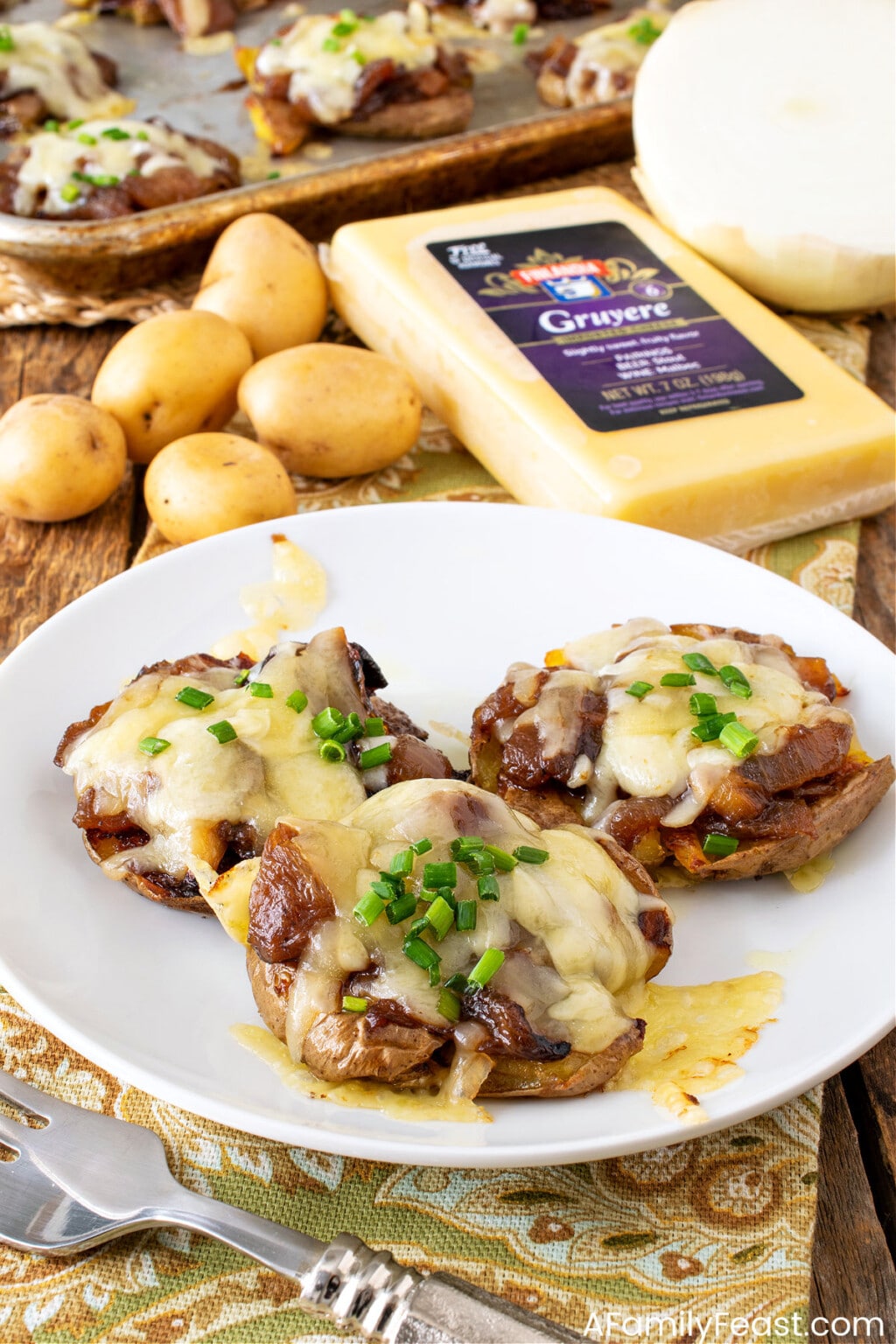 French Onion Smashed Potatoes - A Family Feast®