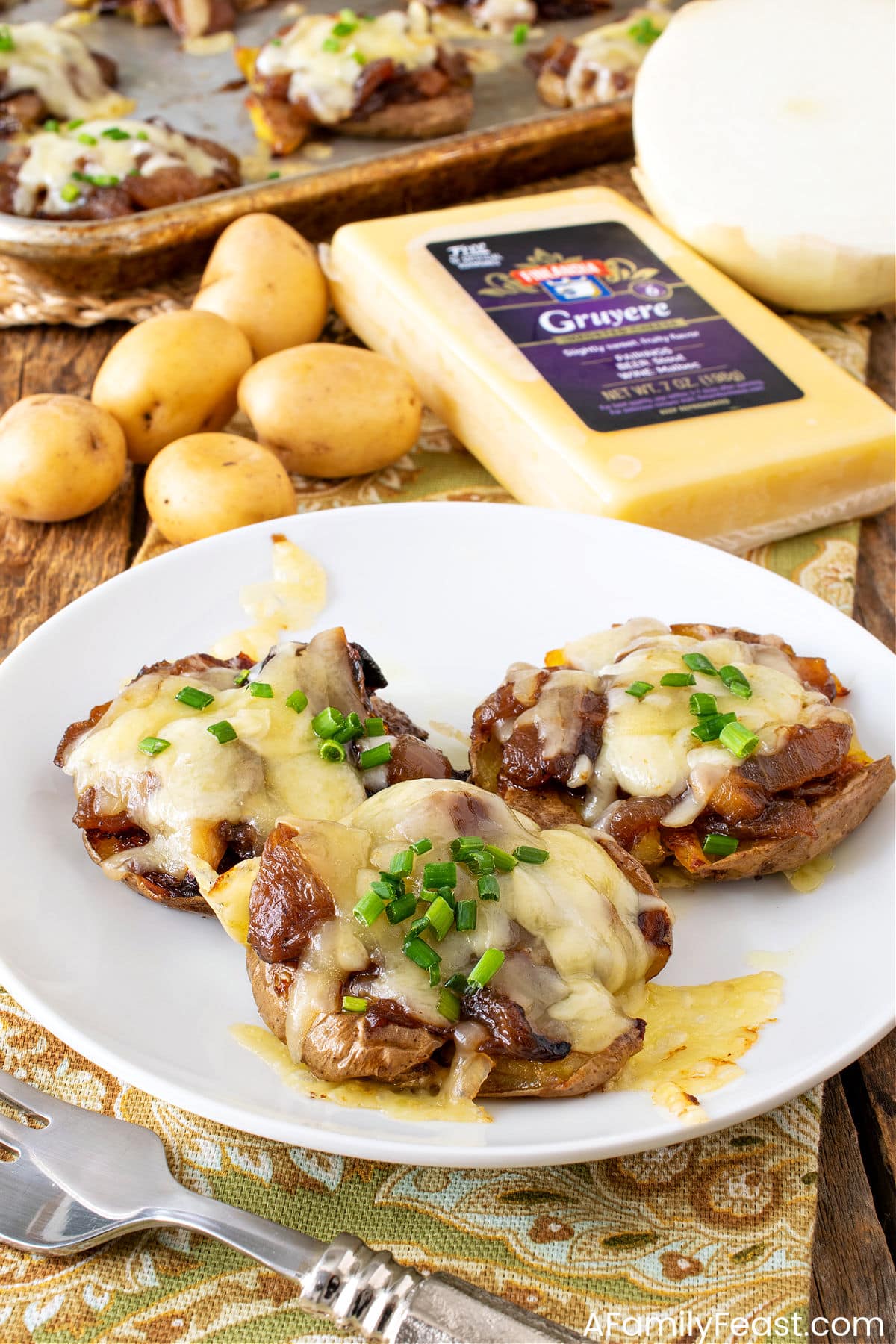 French Onion Smashed Potatoes - A Family Feast®