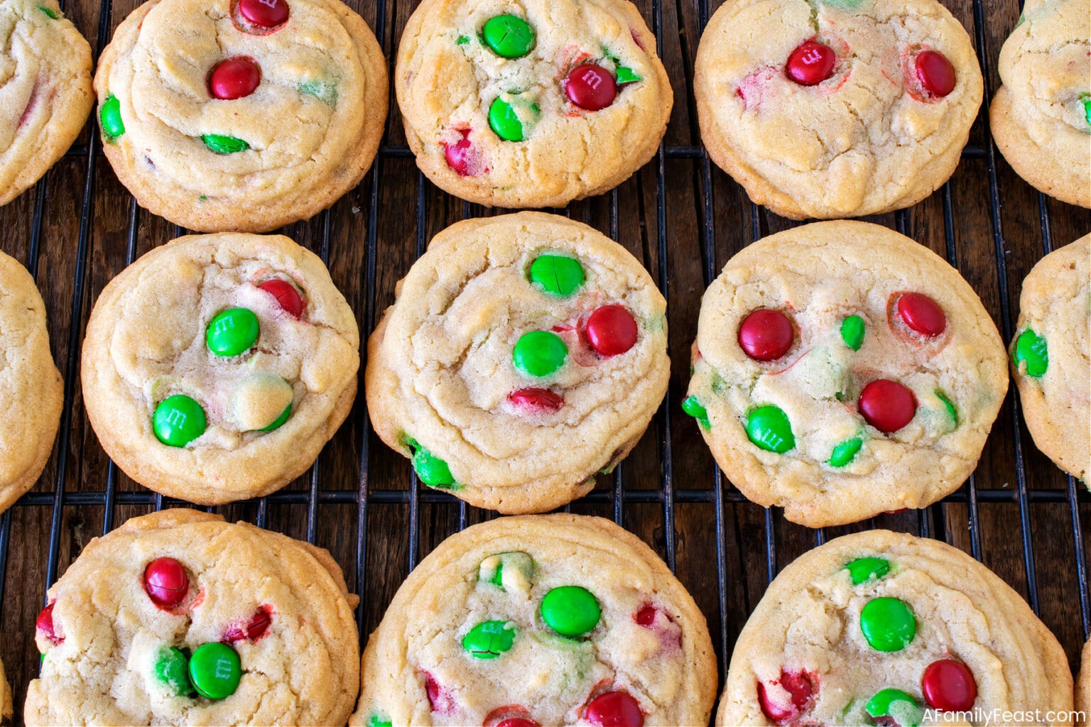 Christmas M&M Sugar Cookies - A Family Feast®