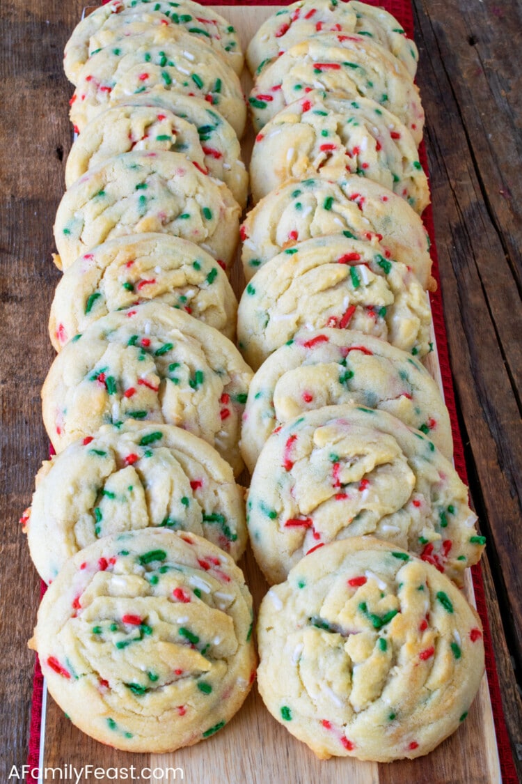 Christmas Sprinkle Cookies - A Family Feast®