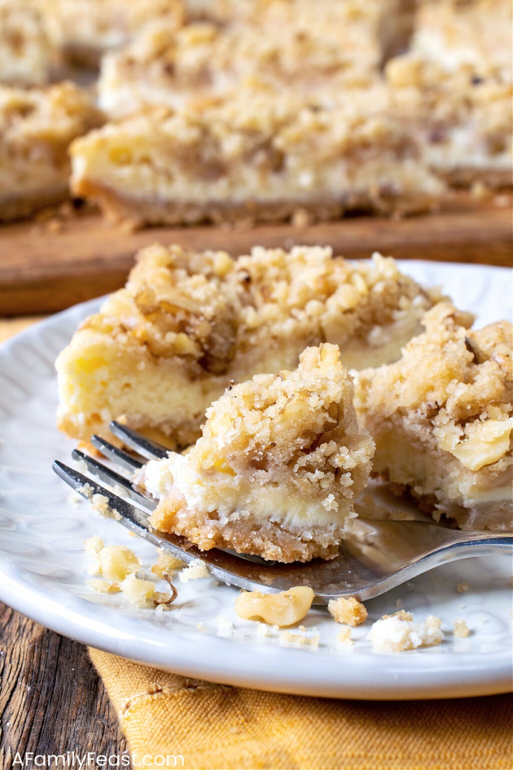Cream Cheese Crumb Bars - A Family Feast®