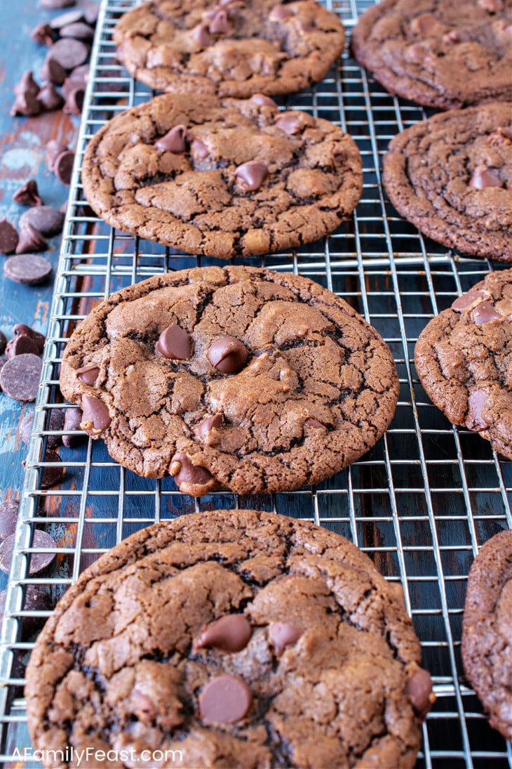 Chocolate Chocolate Chip Cookies - A Family Feast®