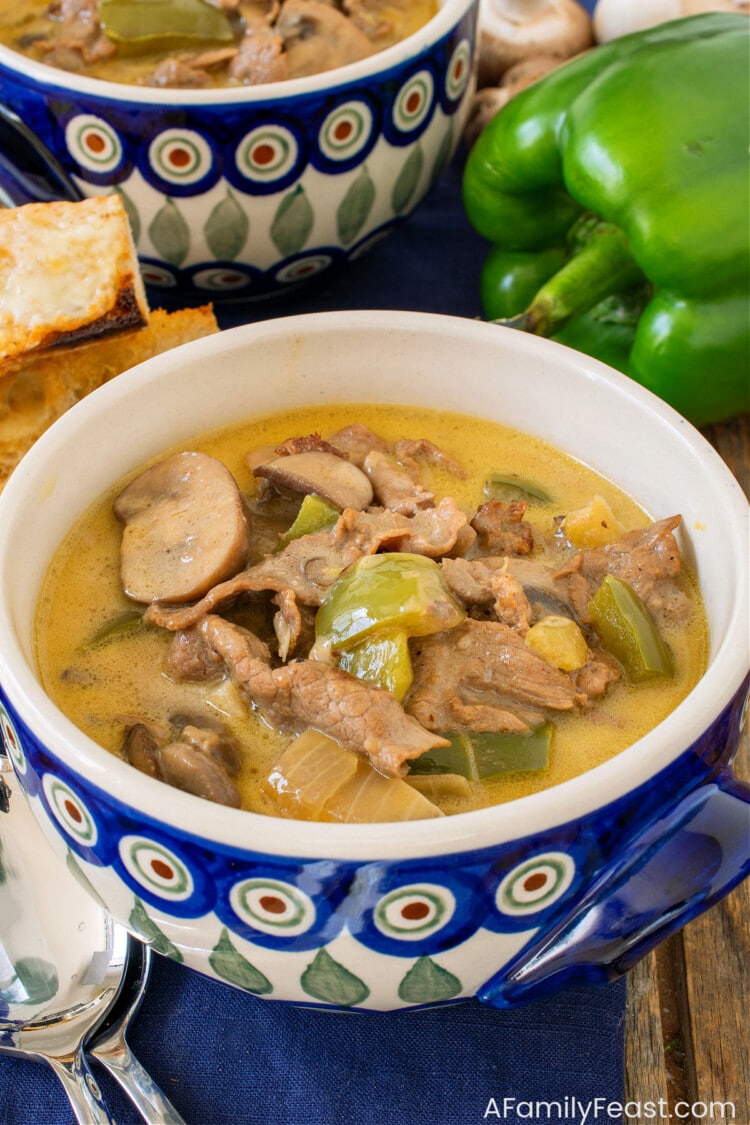 Philly Cheesesteak Soup - A Family Feast®