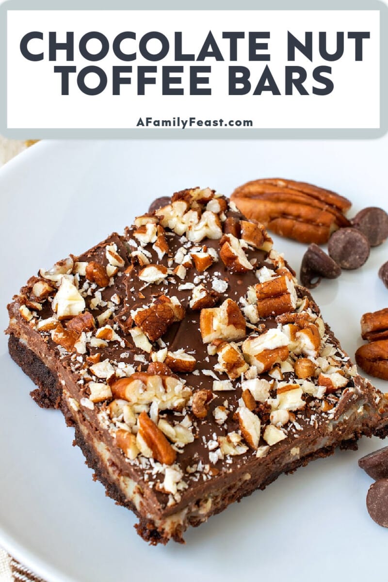Chocolate Nut Toffee Bars - A Family Feast®