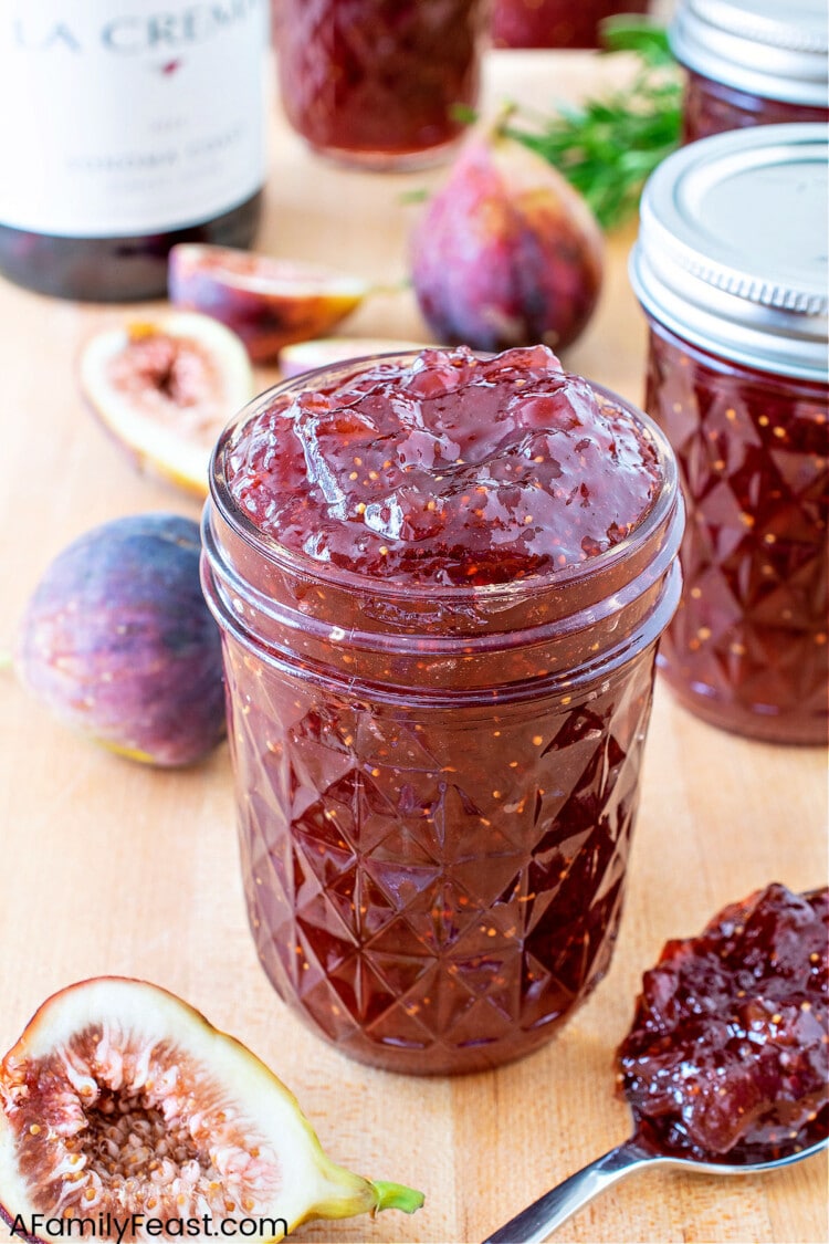 Fig Rosemary and Red Wine Jam - A Family Feast®