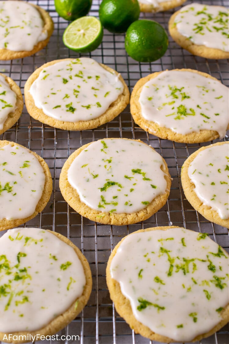 Iced Key Lime Cookies - A Family Feast®