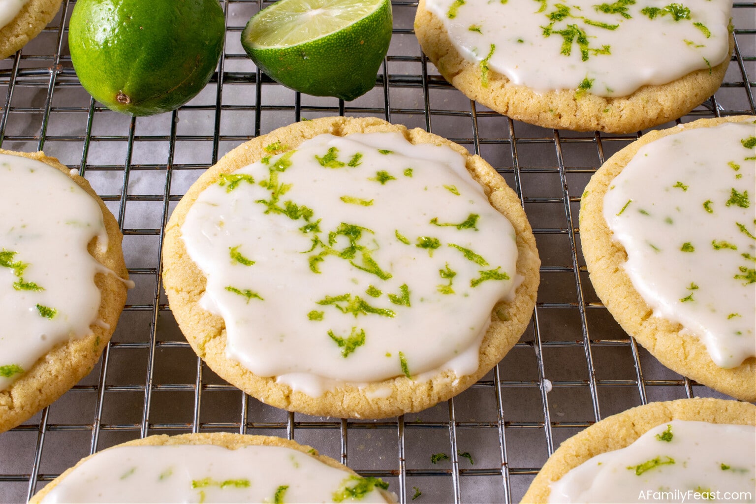 Iced Key Lime Cookies - A Family Feast®