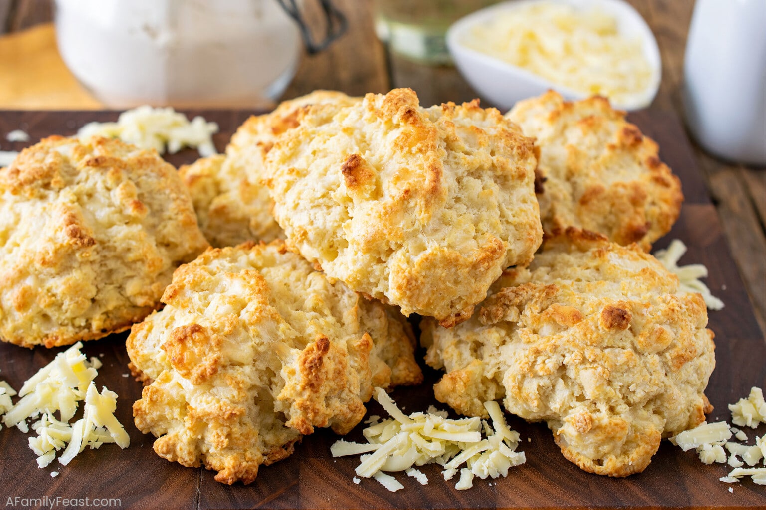 Cheddar Cheese Drop Biscuits - A Family Feast®