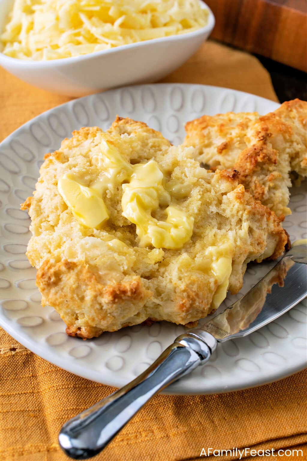 Cheddar Cheese Drop Biscuits - A Family Feast®