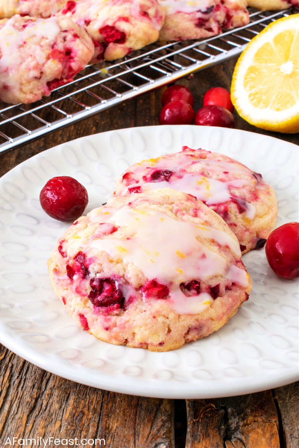Cranberry Lemon Cookies - A Family Feast®