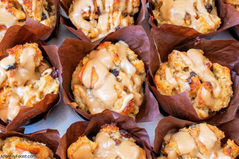 Bread Pudding Muffins - A Family Feast®