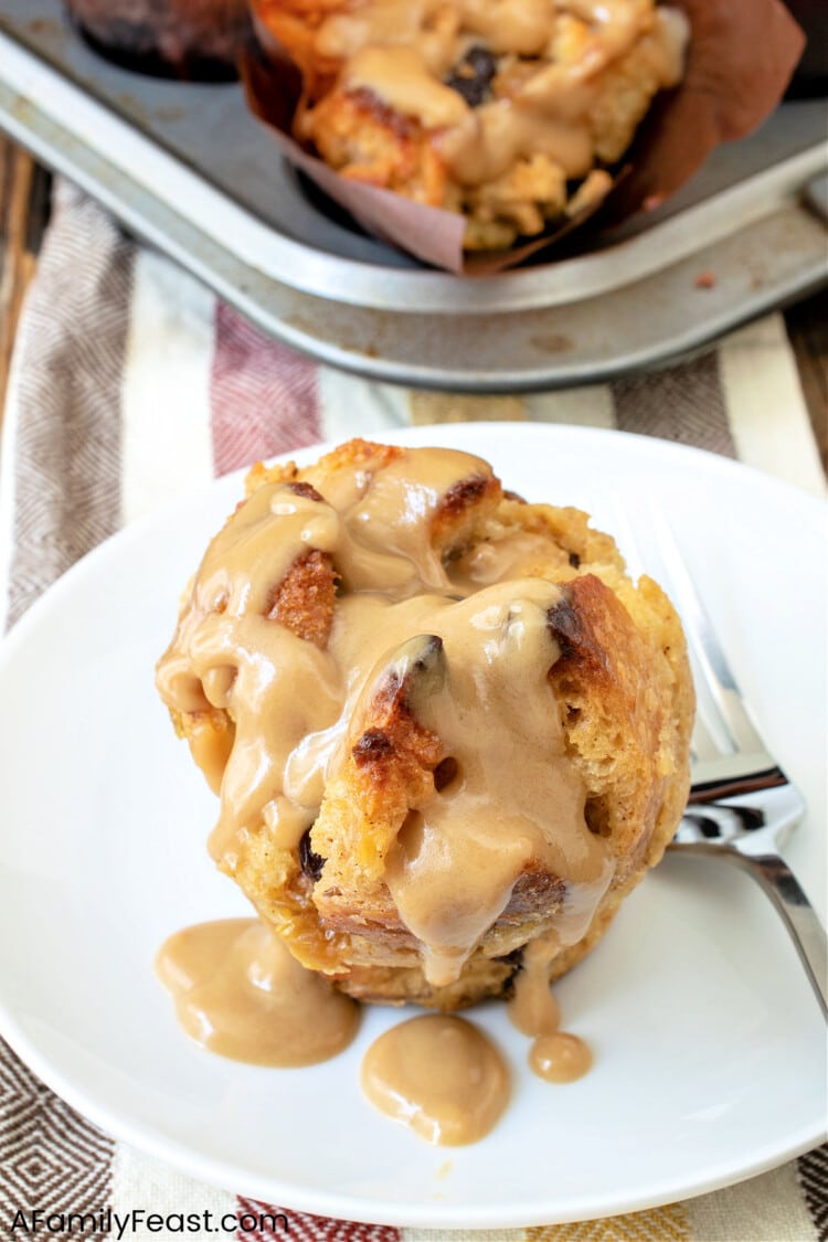 Bread Pudding Muffins - A Family Feast®