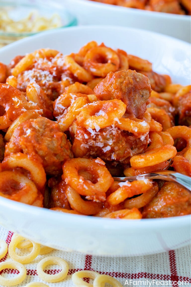 Homemade Spaghetti-Os with Meatballs - A Family Feast®