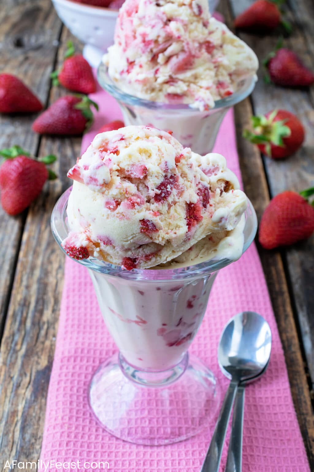 Fresh Strawberry Ice Cream - A Family Feast®